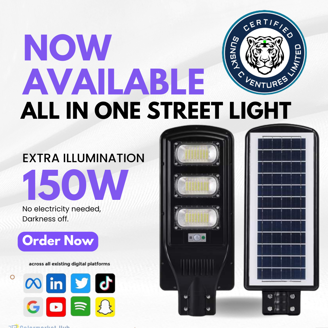 150watts 3eye all in one solar street light. – SolarMarket Hub – All ...